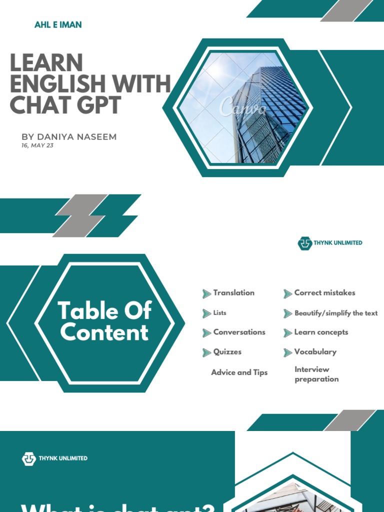 Learn English With Chat GPT | PDF