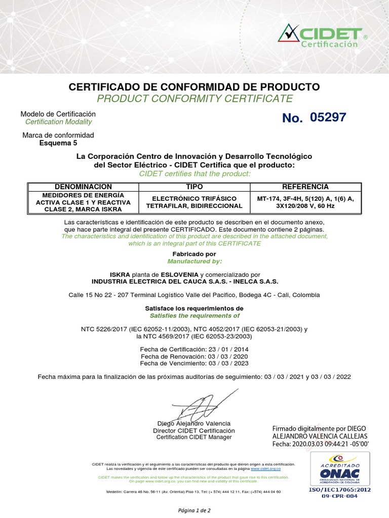 CP Cidet MT174 5 (120) A. 05297F 2022 | PDF