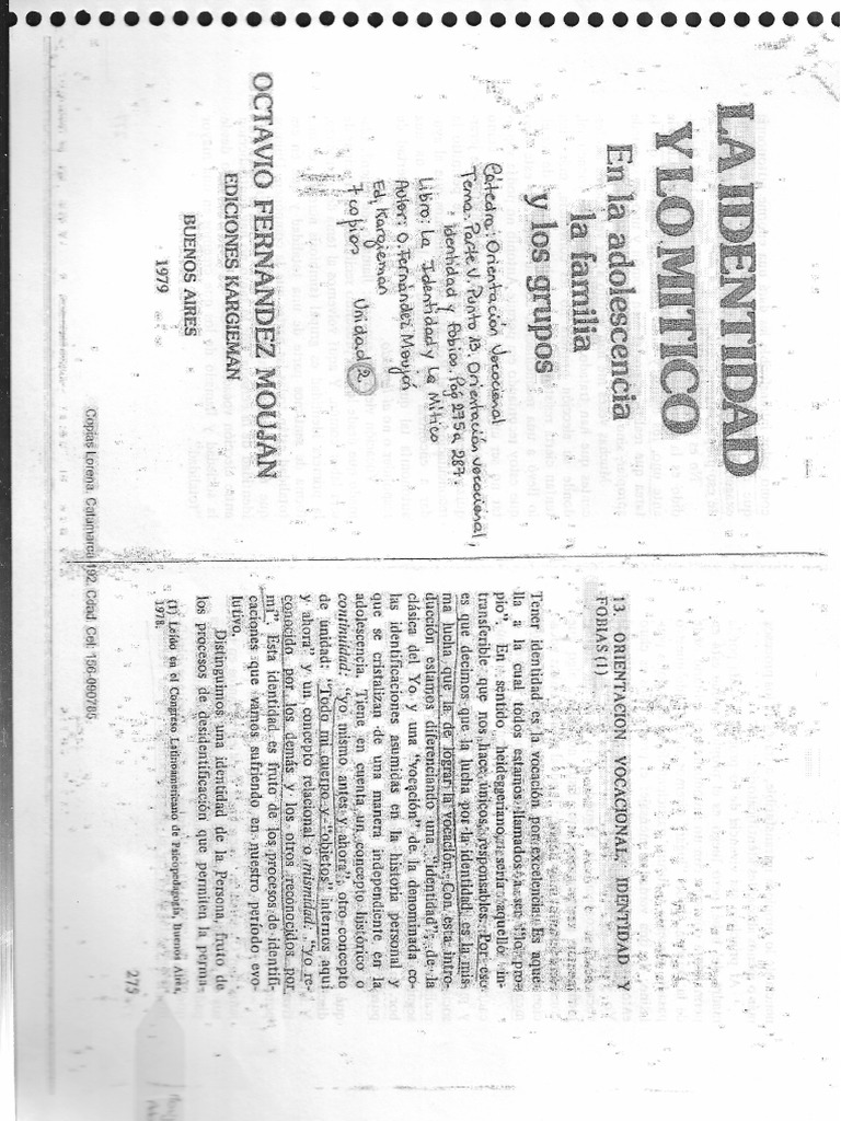 13-O Fernández Moujan - LA IDENTIDAD Y LO MITICO - Orientación ...