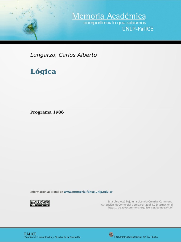 Programa de Lógica 1986: Contenidos y Objetivos | PDF | Lógica ...