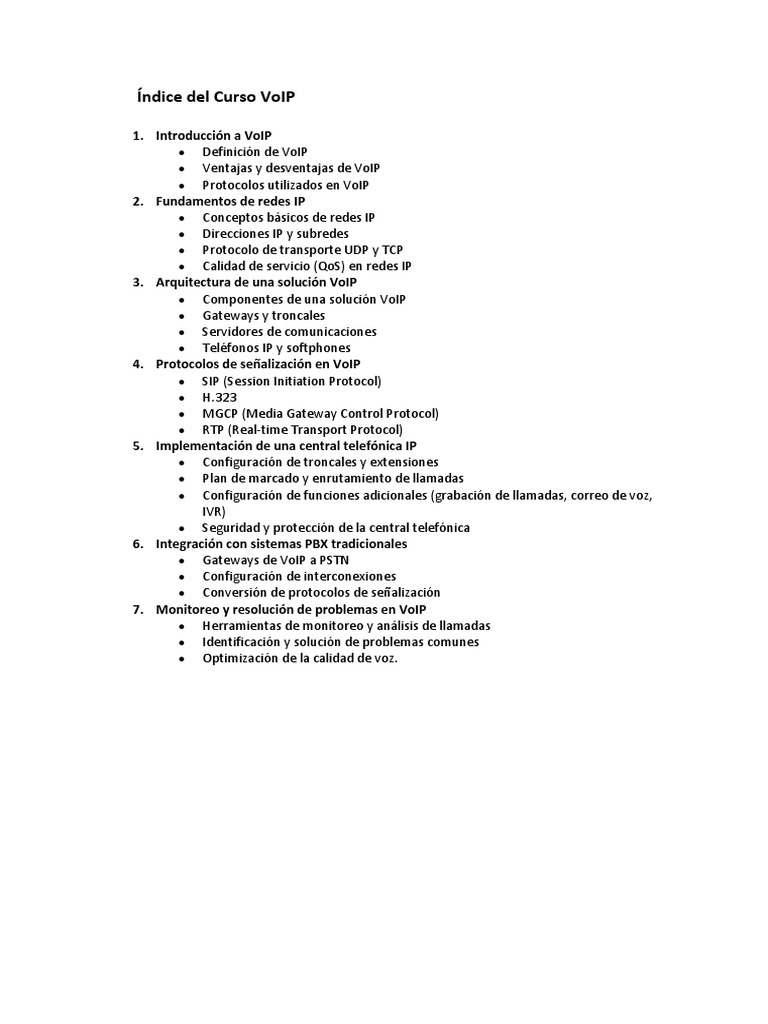 Introducción A La VoIP y Asterisk | PDF