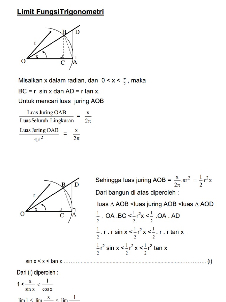 Limit Fungsi Trigonometri | PDF