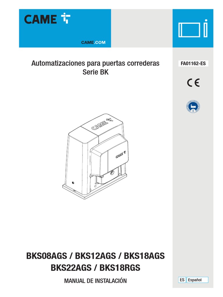 Bks08Ags / Bks12Ags / Bks18Ags Bks22Ags / Bks18Rgs: Automatizaciones ...