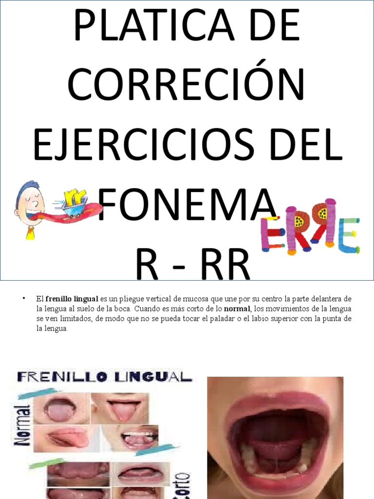 Ejercicios Del Fonema R-RR | PDF