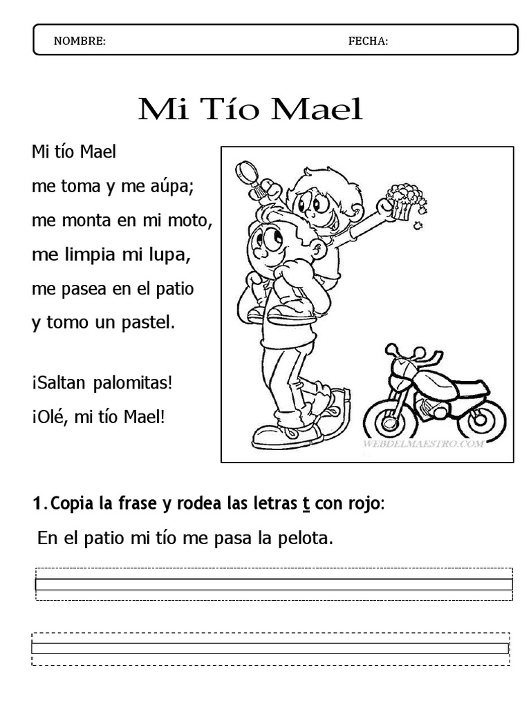 Letra T Actividades | PDF