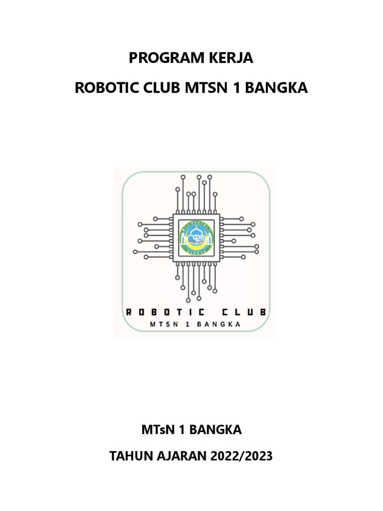 Program Kerja Ekstrakurikuler Robotik MTSN 1 Bangka | PDF