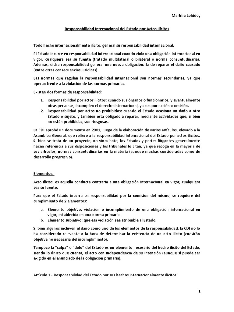 Resumen DIP 2° Parcial | PDF | Daños y perjuicios | Estado (política)