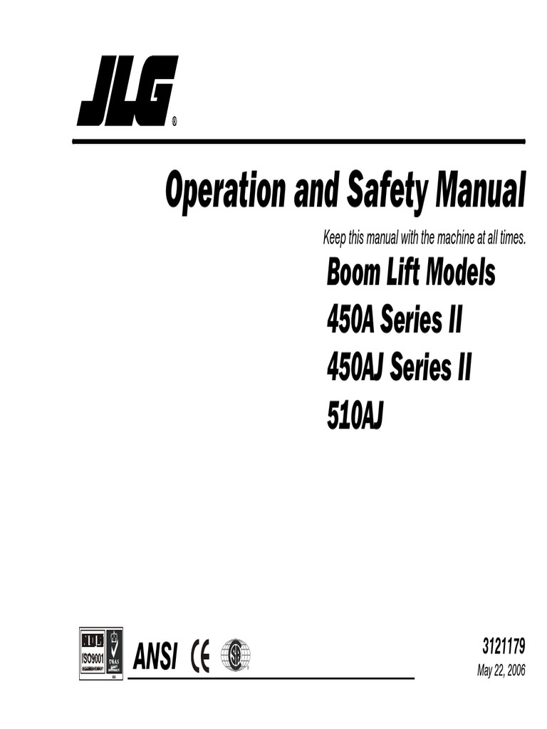 JLG KB45 Operators Manual | PDF | Safety | Crane (Machine)