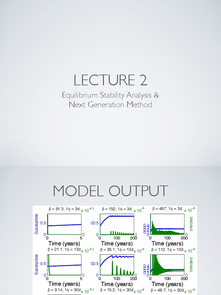 Lecture2 - Stability 1 | PDF | Stability Theory | Epidemiology
