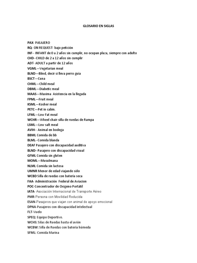 GLOSARIO EN SIGLAS | PDF