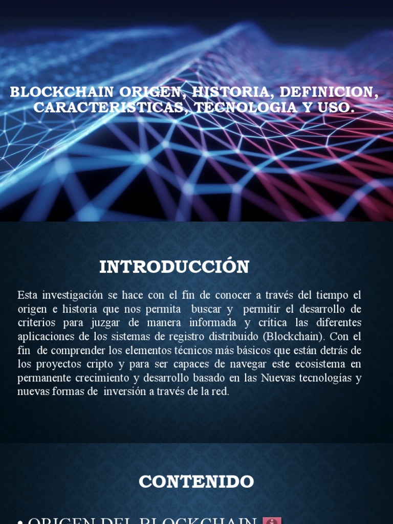 Blockchain Origen, Historia, Definicion, Caracteristicas | PDF