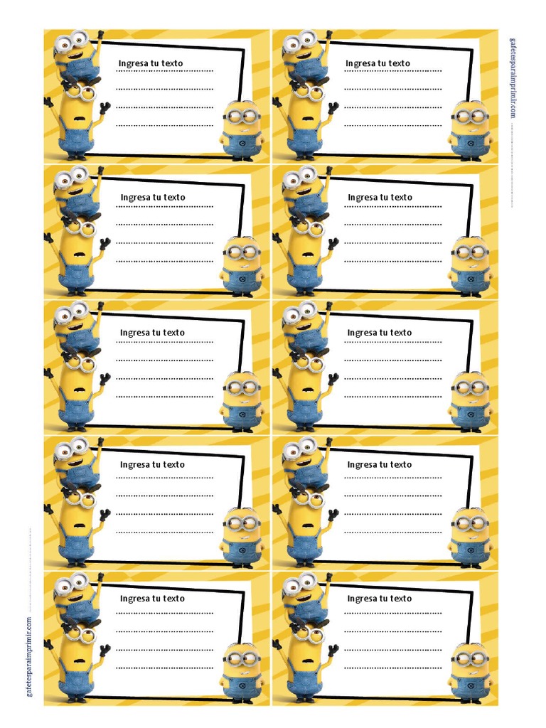 Gafete de Los Minions | PDF
