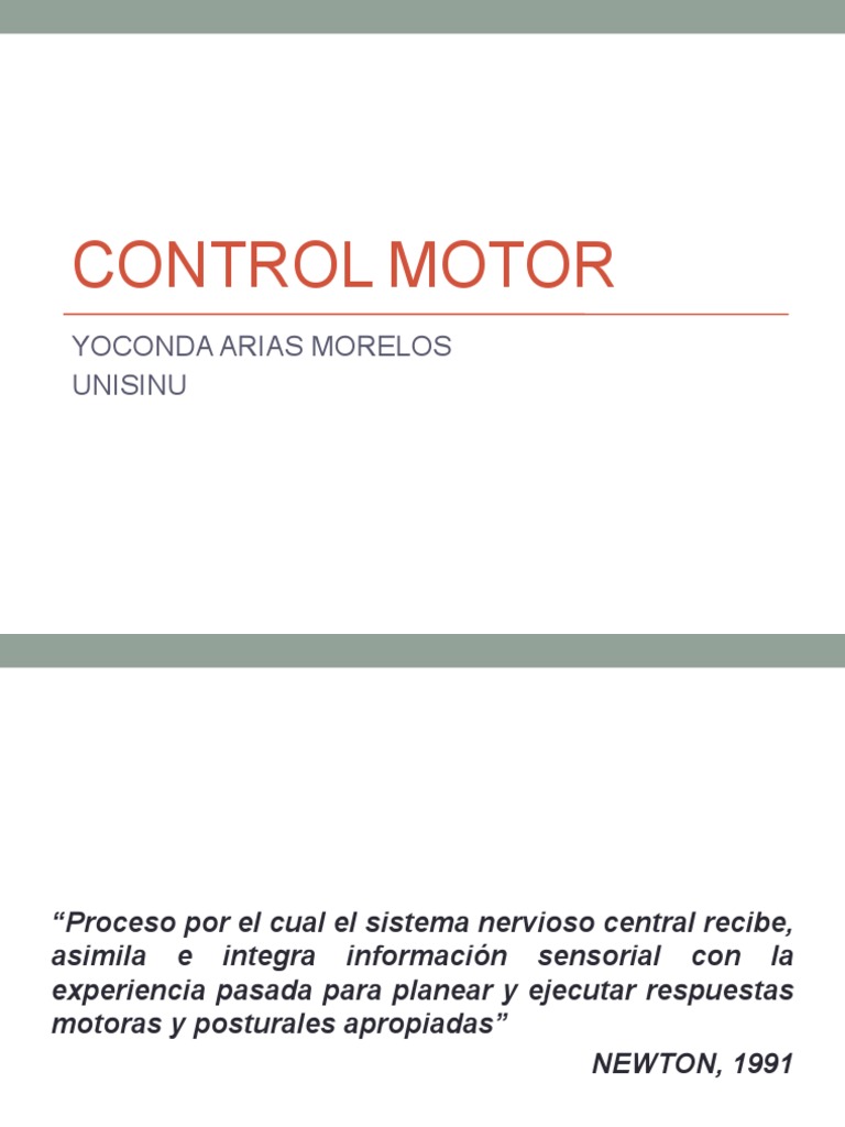Control Motor Modificada | PDF | Teoría | Comportamiento