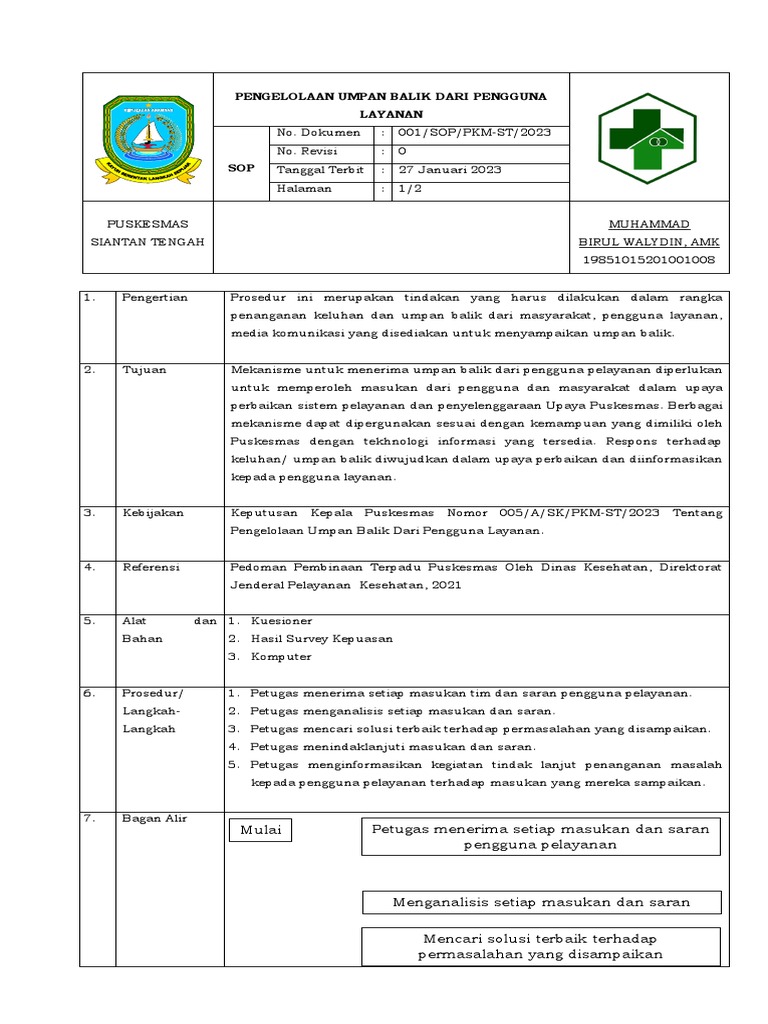 Contoh Format Sop | PDF | Teknologi & Rekayasa