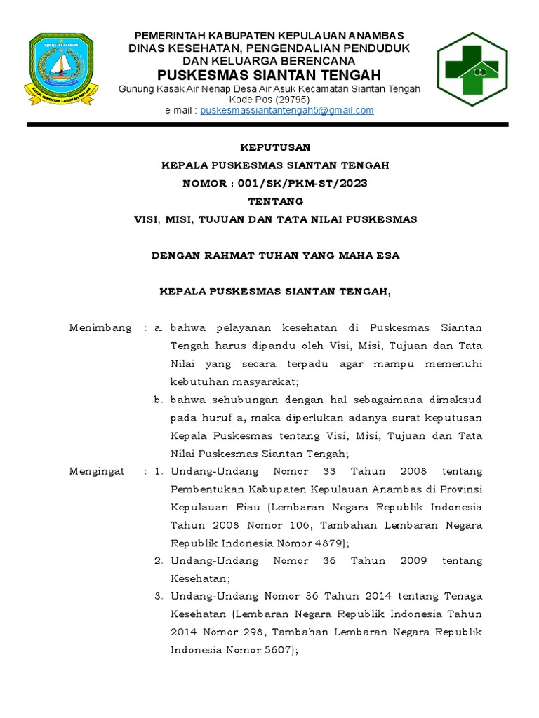 Contoh Format SK | PDF