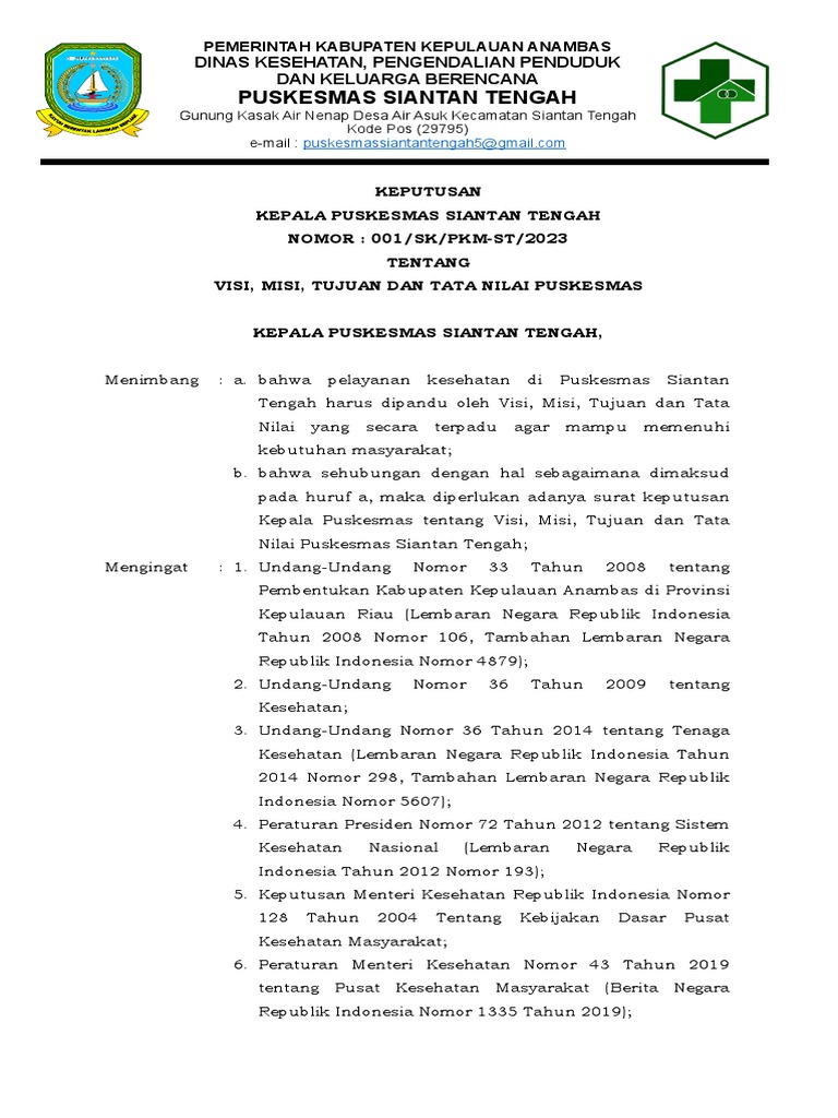 Contoh Format Sk Terbaru | PDF