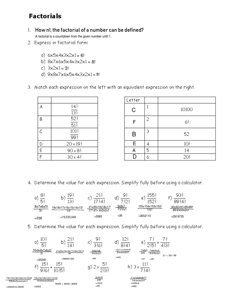 Factorials Practice-Miranda R.12B | PDF | Mathematics | Mathematical ...