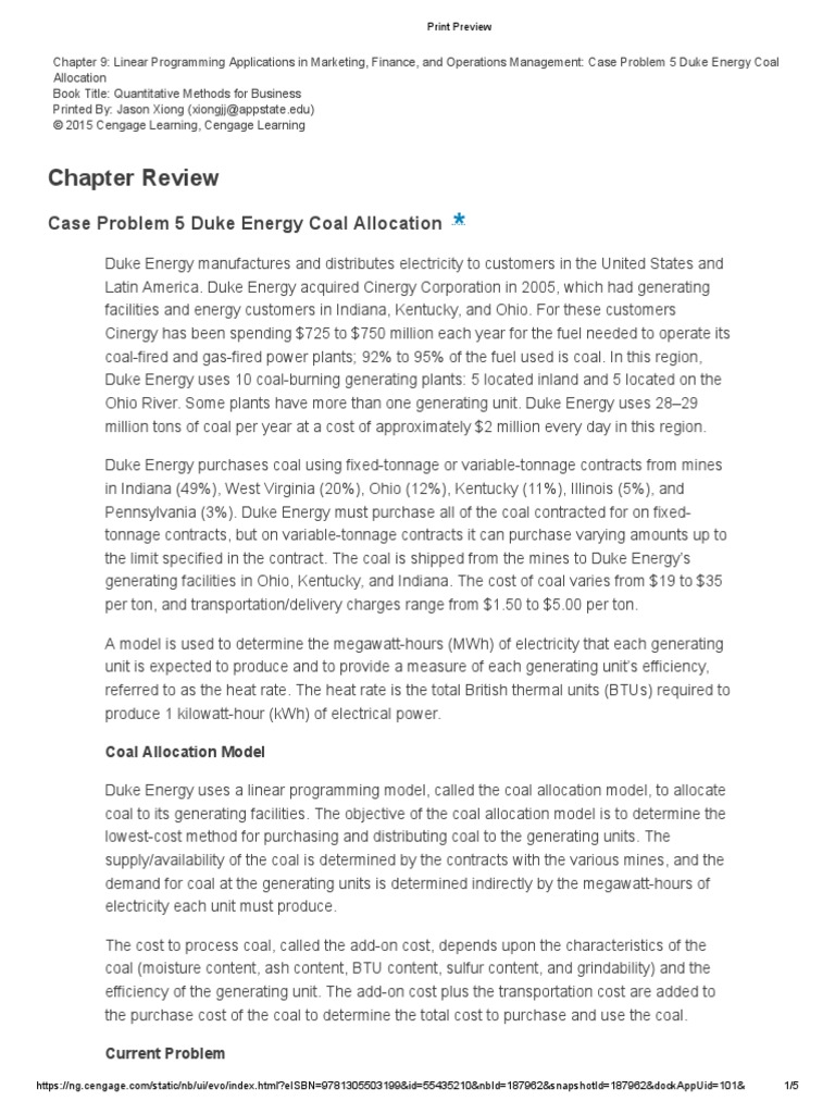 Chapter 2-9 Case Problem | PDF