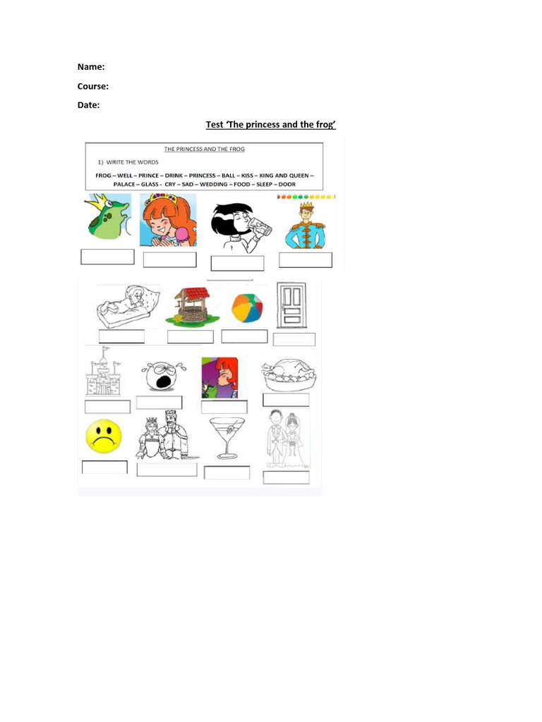 Test: The Princess and the Frog | PDF | Science & Mathematics