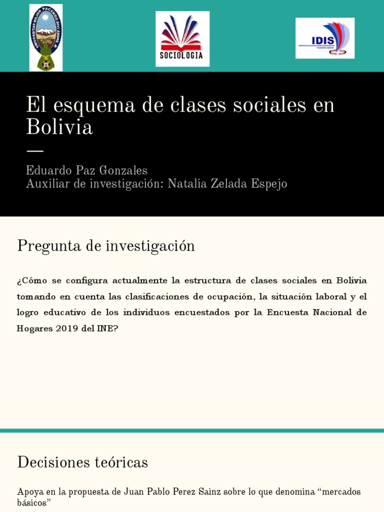 El Esquema de Clases Sociales en Bolivia | Descargar gratis PDF | Salario | Economía laboral