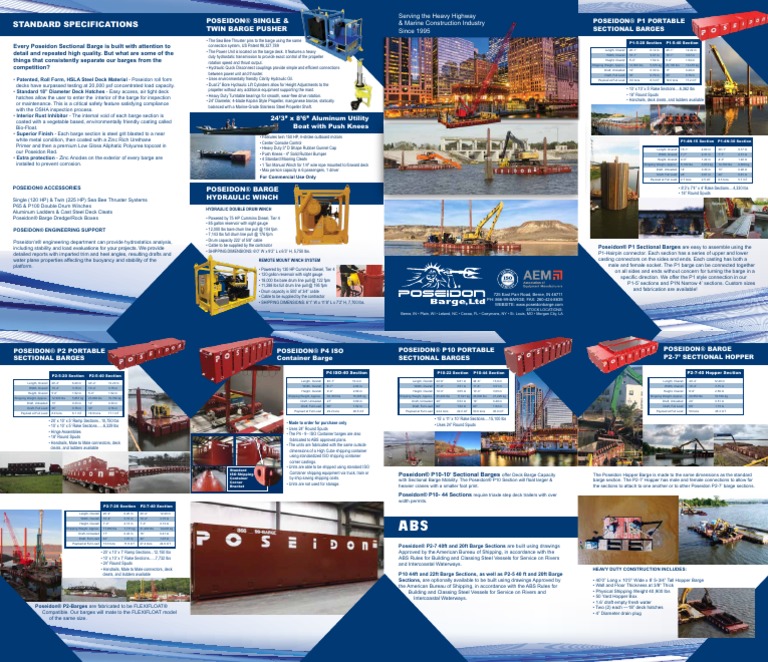 Poseidon Barge Brochure 2022 | PDF | Manufactured Goods