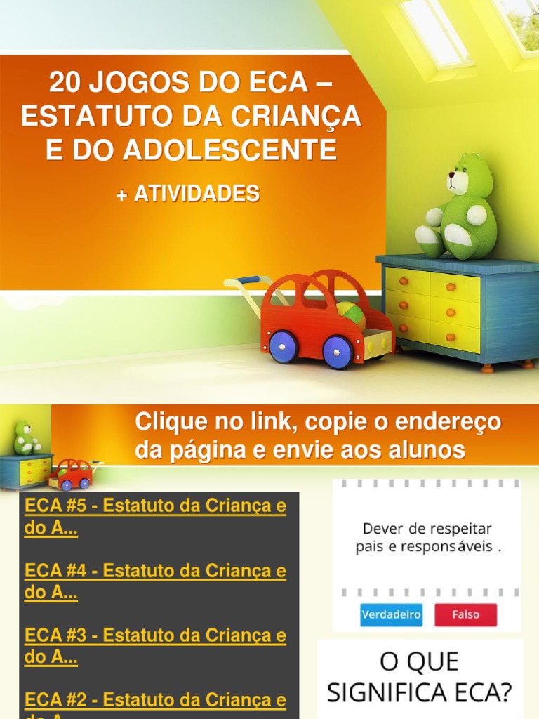 20 Jogos Do Eca – Estatuto Da Criança e Do Adolescente | PDF