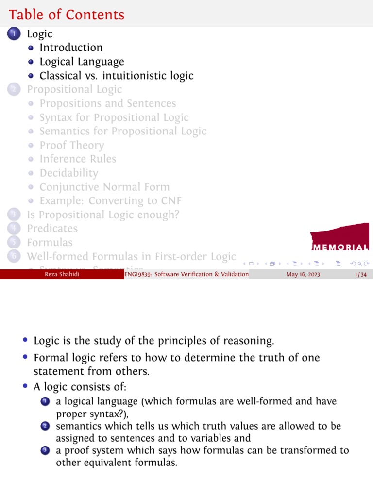 Engi9839 Logicbackground Part11 Pdf First Order Logic Interpretation Logic