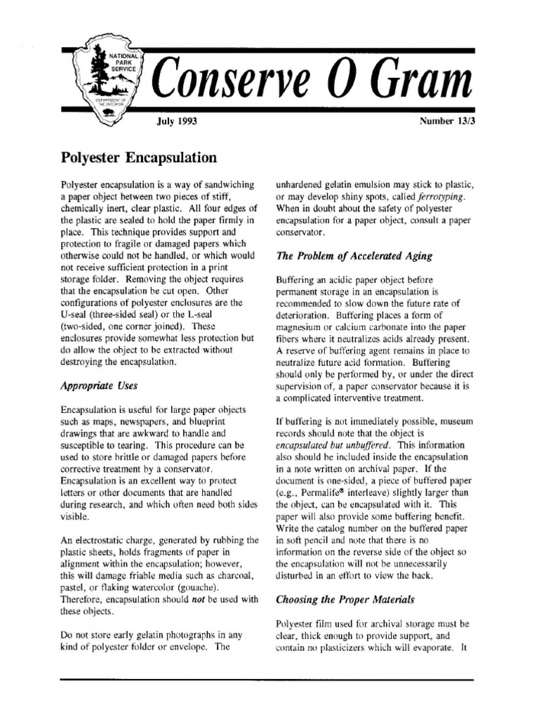 Polyester Encapsulation | PDF | Paper | Materials