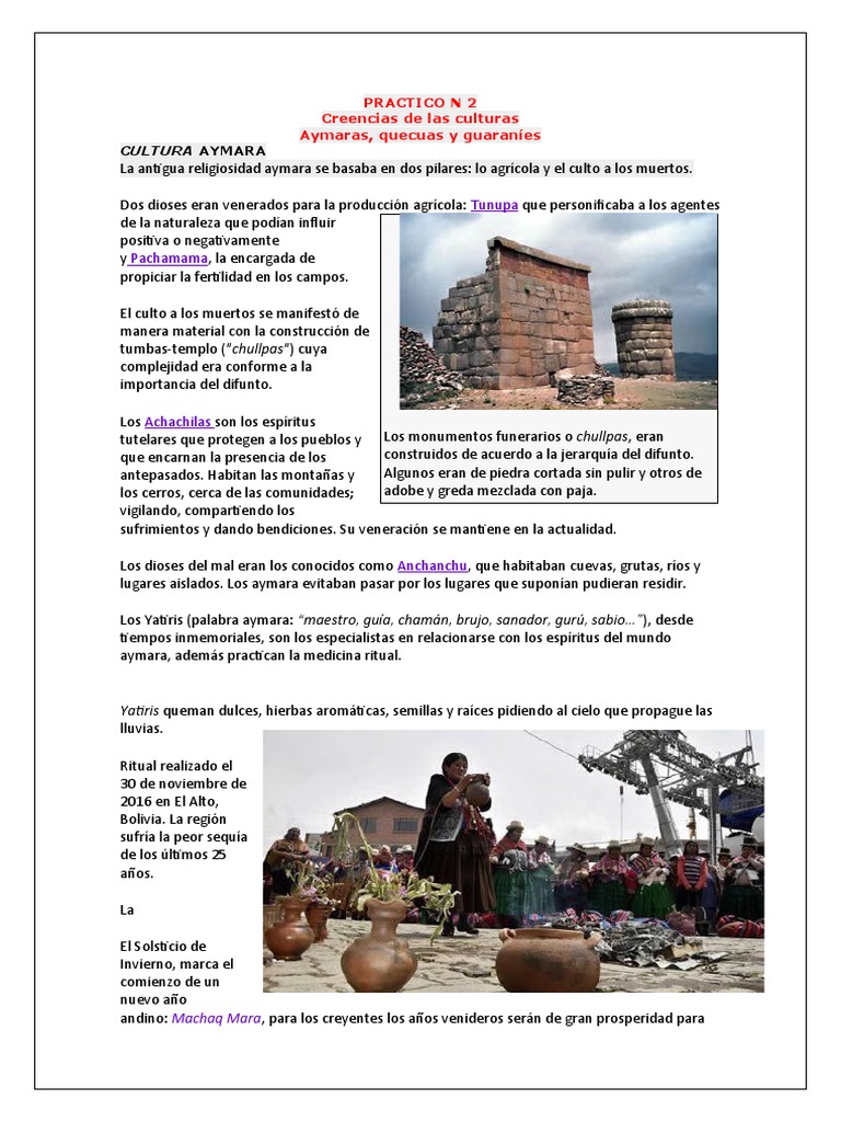 La Antigua Religiosidad Aymara Se Basaba en Dos Pilares | PDF