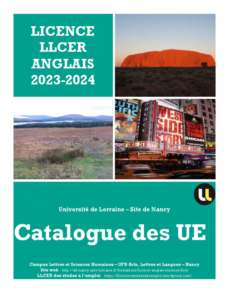 Licence LLCER Anglais 2023-2024 | PDF | Langue anglaise | Traductions