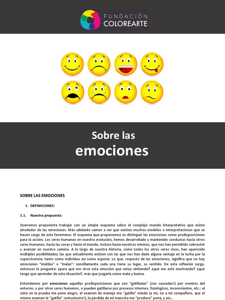 Pdf Sobre Las Emociones Pdf