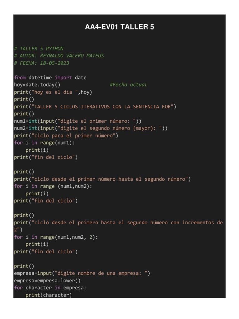 AA4-EV01 Taller 5 REY | PDF