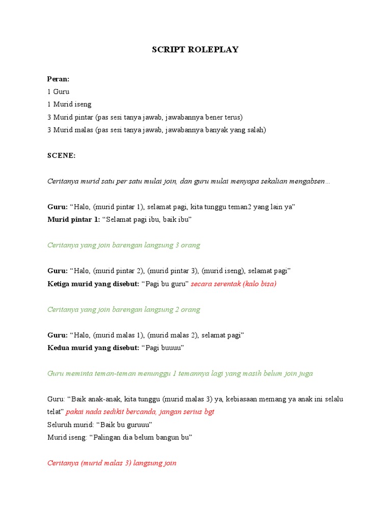 Script Roleplay | PDF
