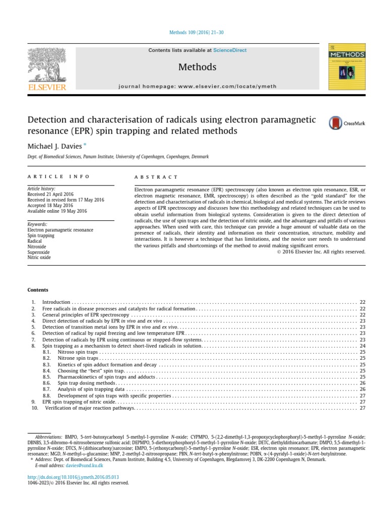 2016-Detection and Characterisation of Radicals Using Electron ...