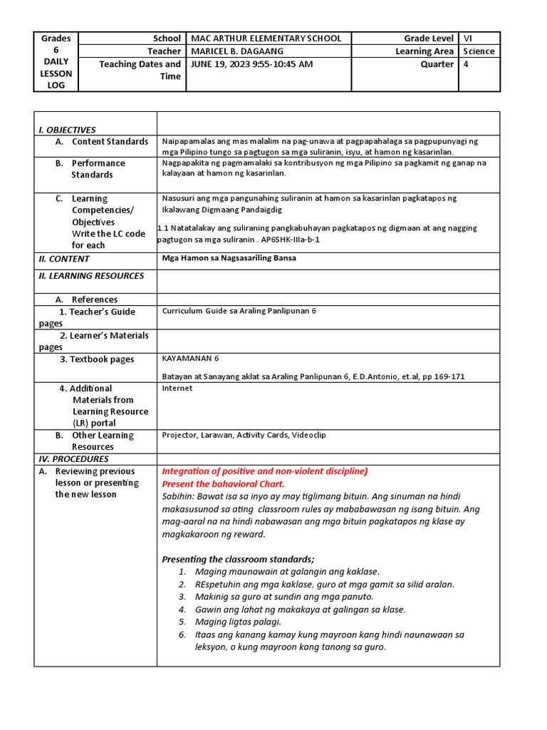 Cot 3rd Quarter AP | PDF