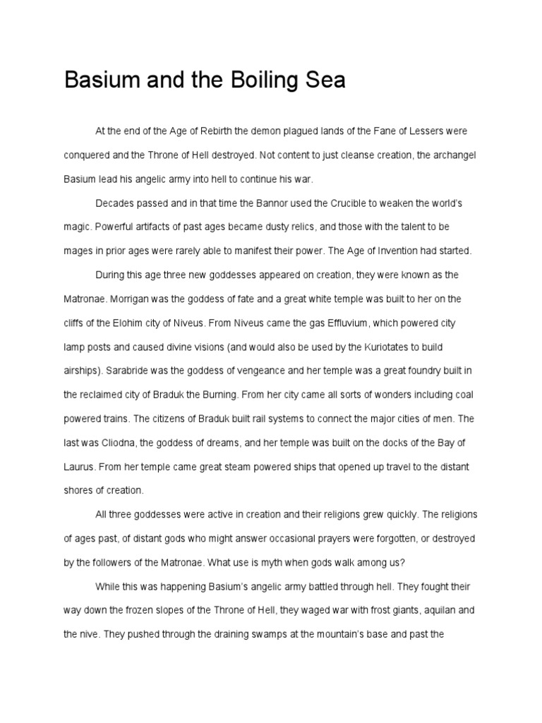 Basium and The Boiling Sea | PDF