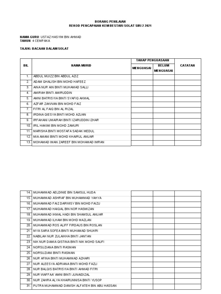 4c-Borang Penilaian KBS Siri 2 2021 | PDF
