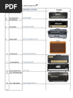 Headrush Models List | PDF | Audio Electronics | Audio Engineering