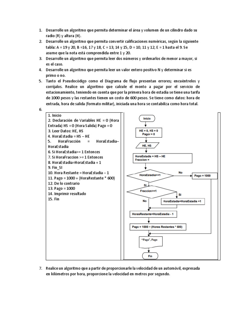 Taller Algoritmos | PDF