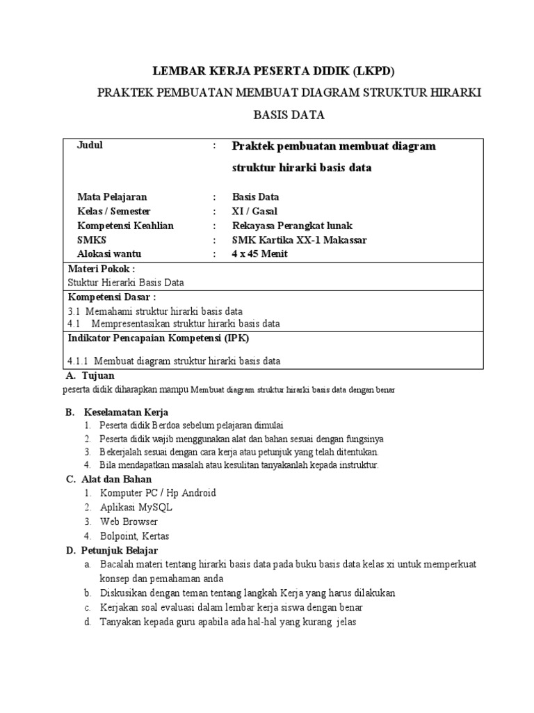 LKPD Struktur Hirarki | PDF