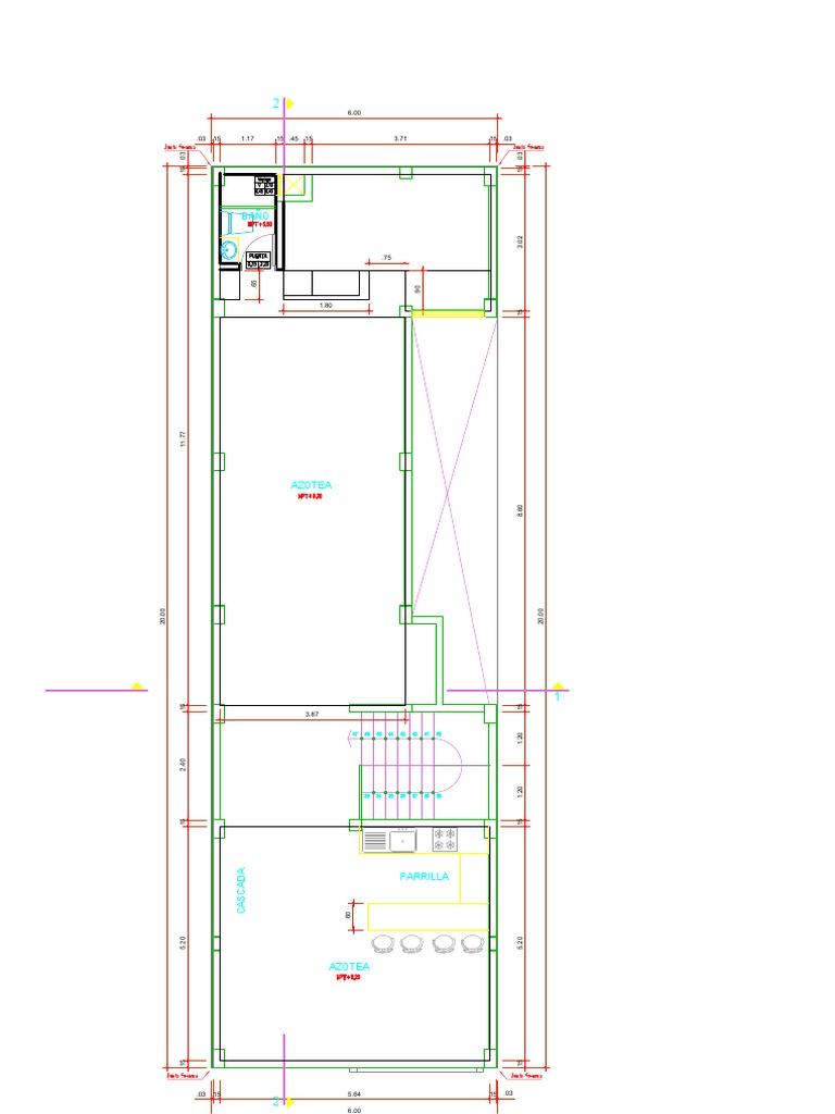Plano arquitectónico de azotea | PDF