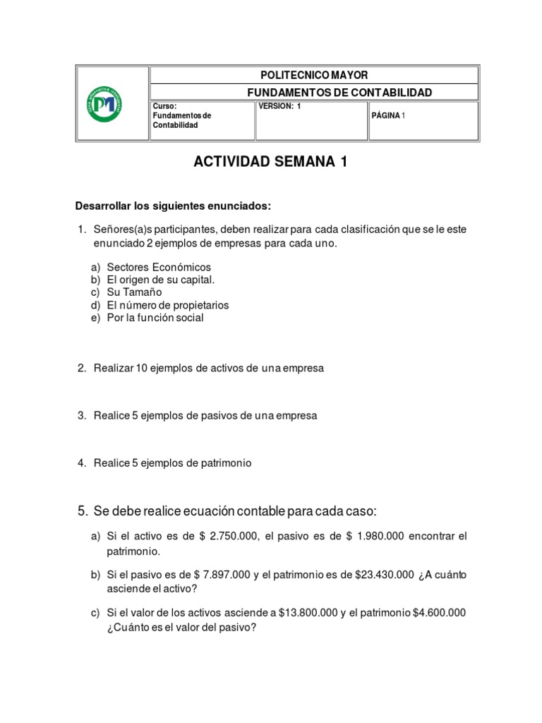 Taller Semana 1 | PDF