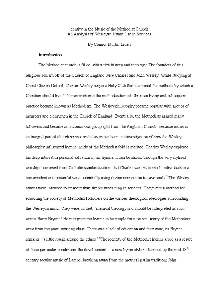 Wesleyan Hymns: Methodist Identity | PDF | Hymns | Methodism