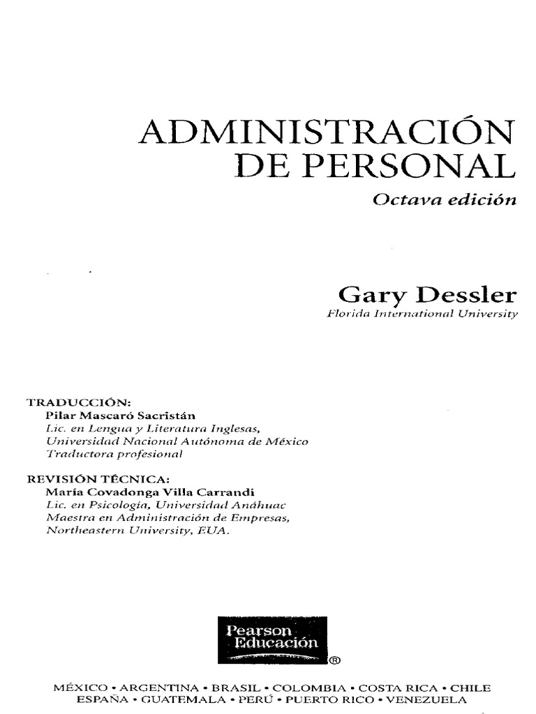 Administración de Personal. Gary Dessler | PDF