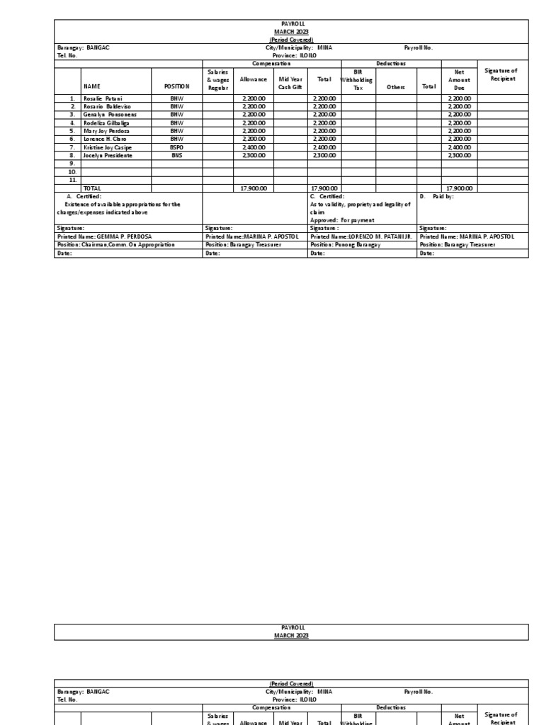 Payroll Volunteer | PDF | Payroll Tax | Payroll