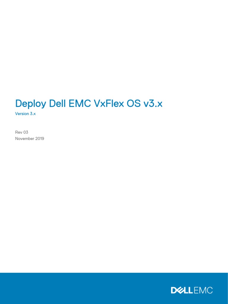 Deploy Dell EMC VxFlex OS v3.x | PDF | Operating System | Linux