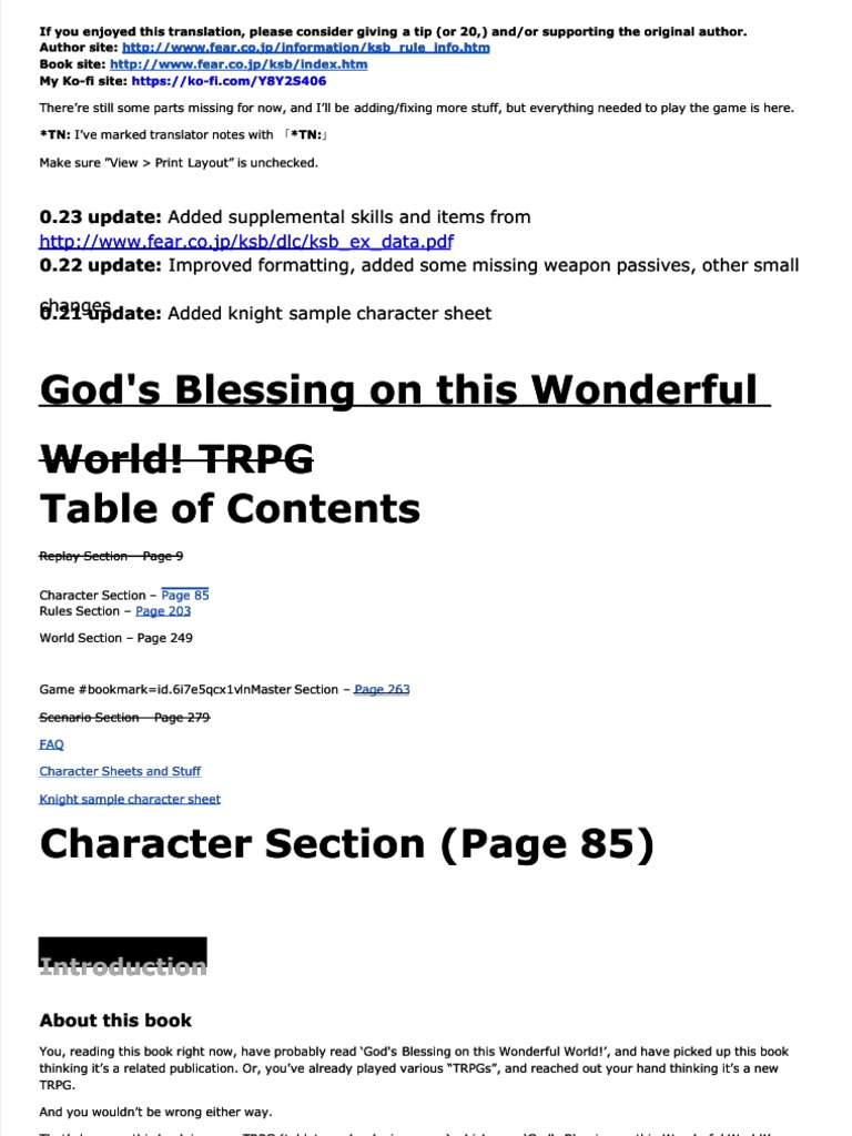 Konosuba TRPG Ver 023 | PDF