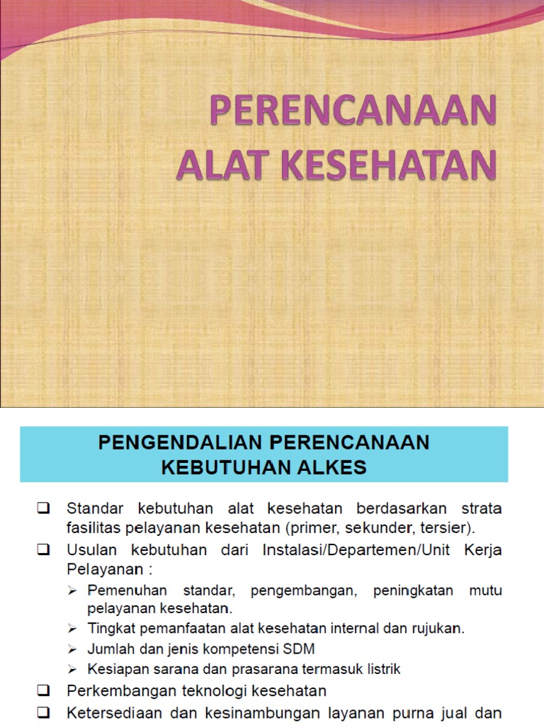 2 Perencanaan Alkes | PDF