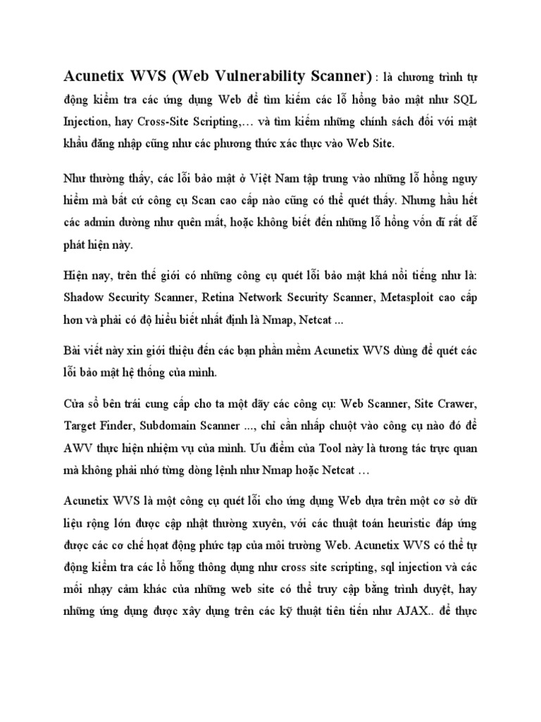 Acunetix WVS | PDF