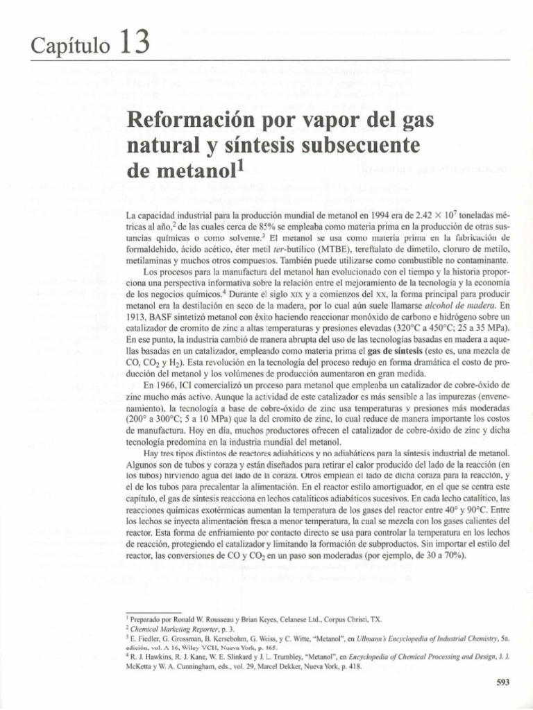Proceso de Producción de Metanol | PDF